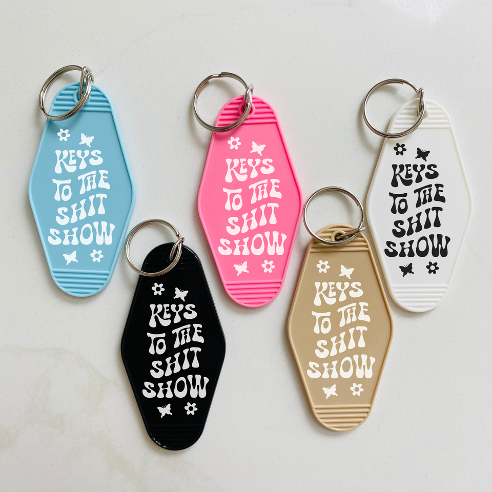 Keys to the Shit Show Motel Keychain with Tassel – Lily Taylor Designs