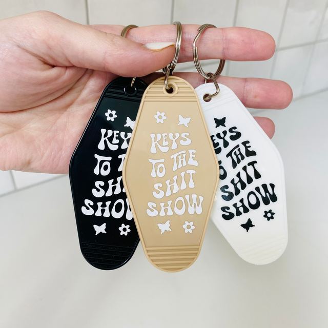 Keys to the Shit Show Motel Keychain – Lily Taylor Designs